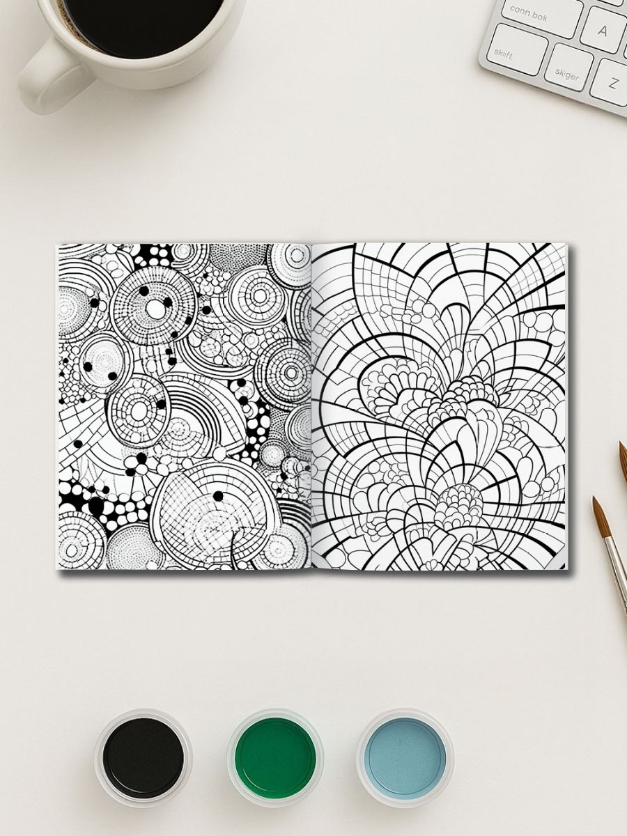 Geo Zen – Geometric Coloring Pages | Coloring Bookshelf