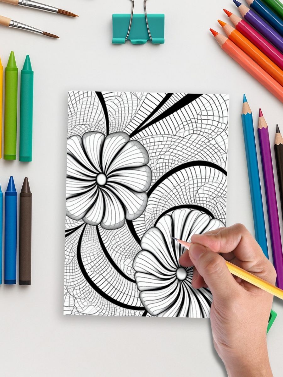Geo Zen – Geometric Coloring Pages | Coloring Bookshelf