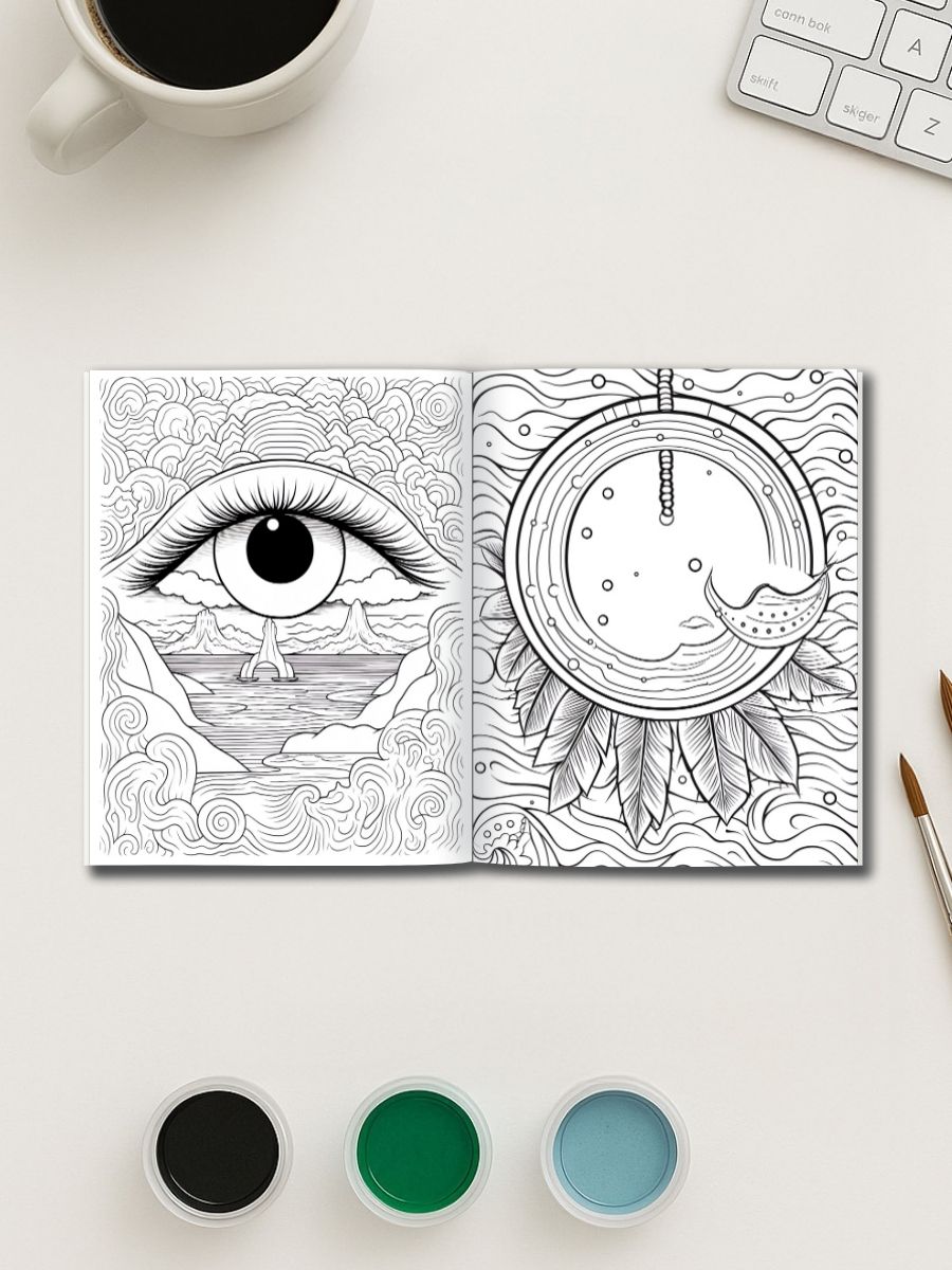 Boho Expressions – Whimsical Art Coloring Pages | Coloring Bookshelf