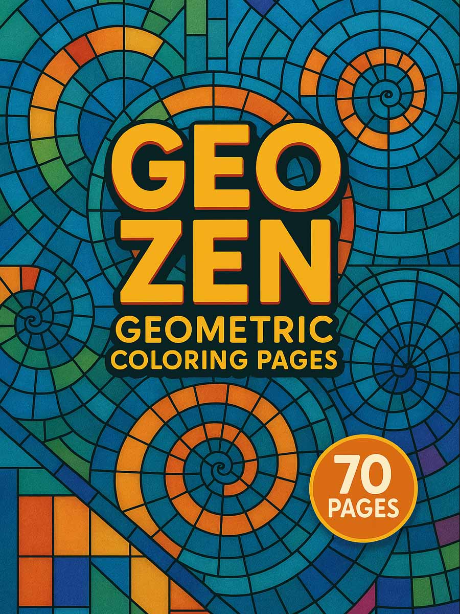 Geo Zen – Geometric Coloring Pages | Coloring Bookshelf